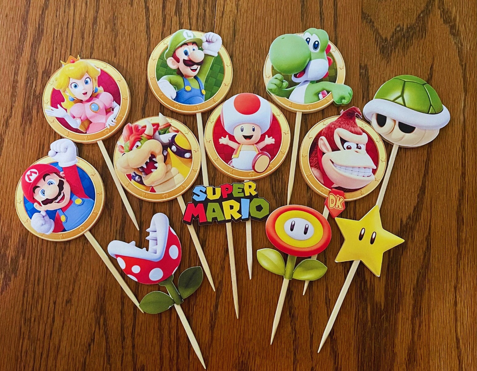 Super Mario Cupcake Toppers / Cake Toppers / Cupcake Toppers / Mario ...