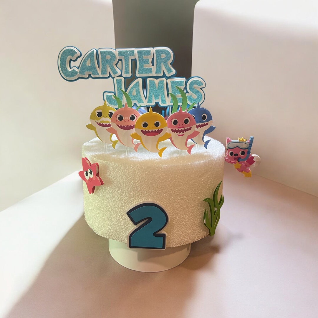 Baby Shark Cake Topper / Baby Shark Cake Toppers / Baby Shark Party ...