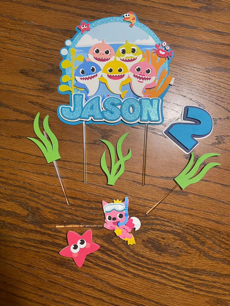 Baby Shark Cake Topper / Baby Shark Cake Toppers / Baby Shark Party ...
