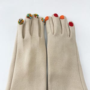 Handmade Beaded Fleece Gloves: Touch Screen Cycling Gloves - Etsy