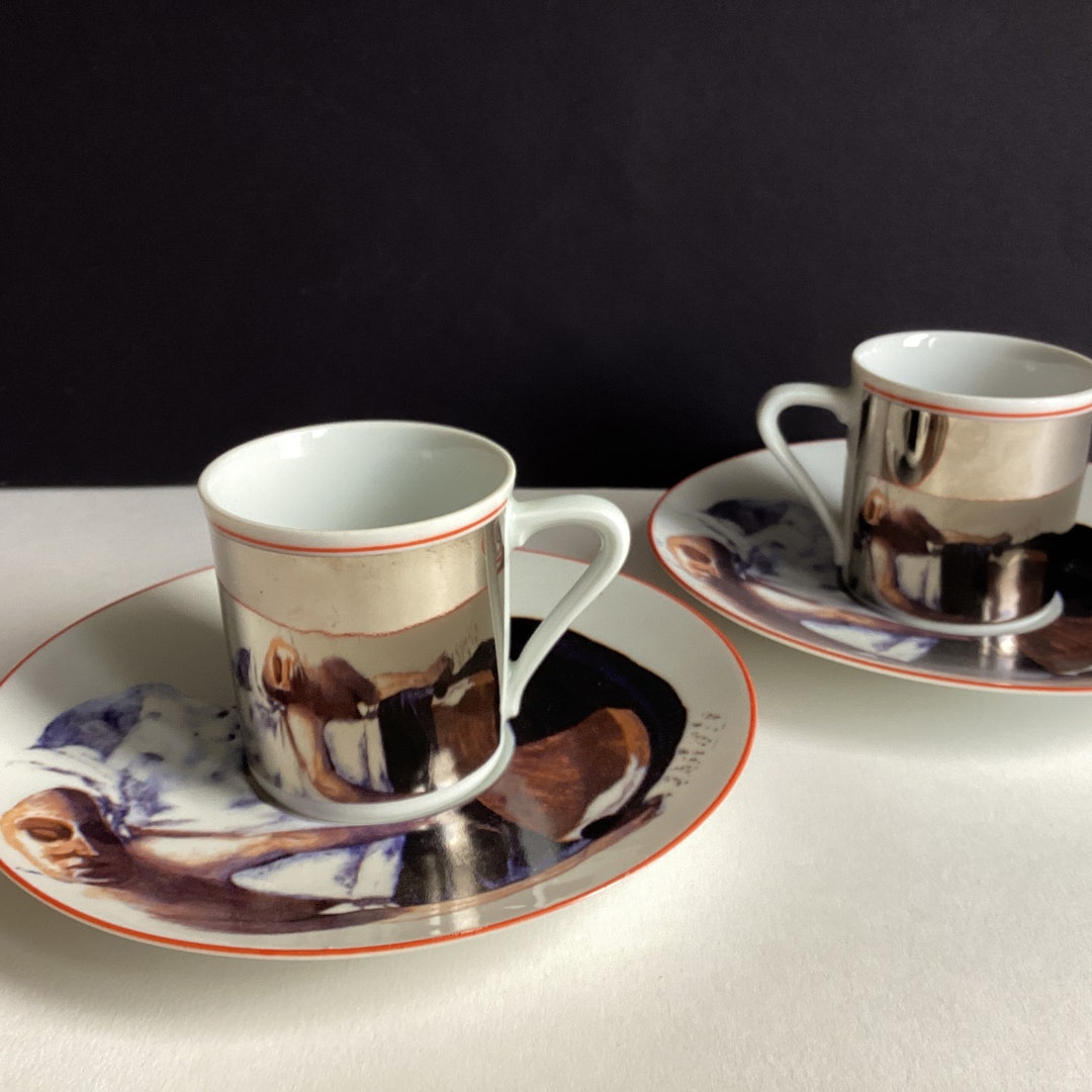 Pylones Mirror Cups - Anamorphic - Narcisse France - Mirror Demitasse ...