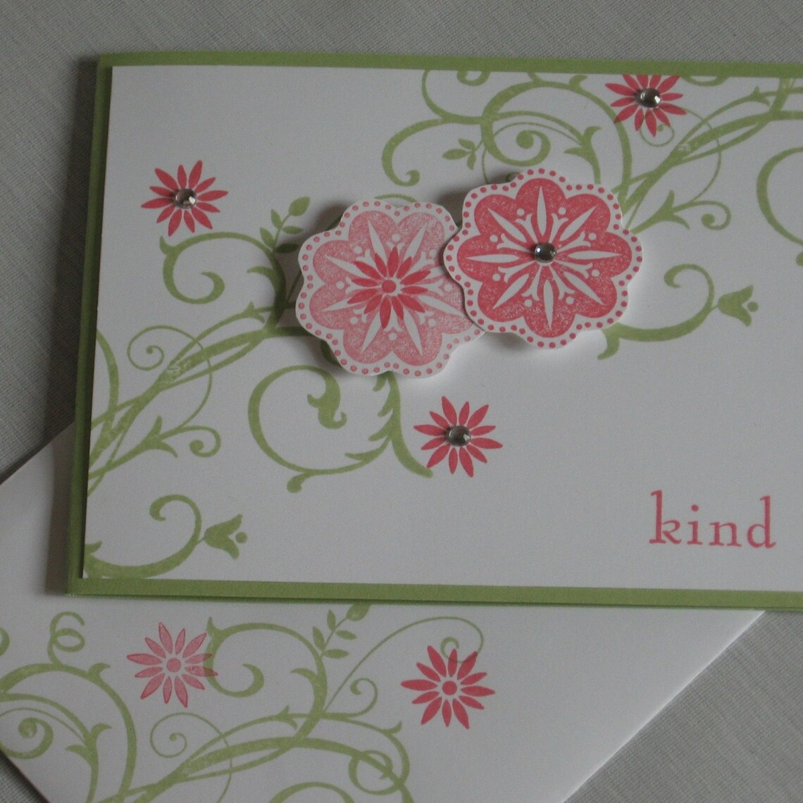 A Lovely Floral Flourish Card for a Kind Person LAST ONE - Etsy