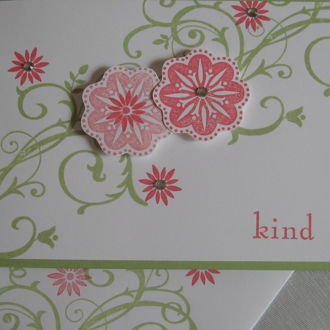 A Lovely Floral Flourish Card for a Kind Person LAST ONE - Etsy