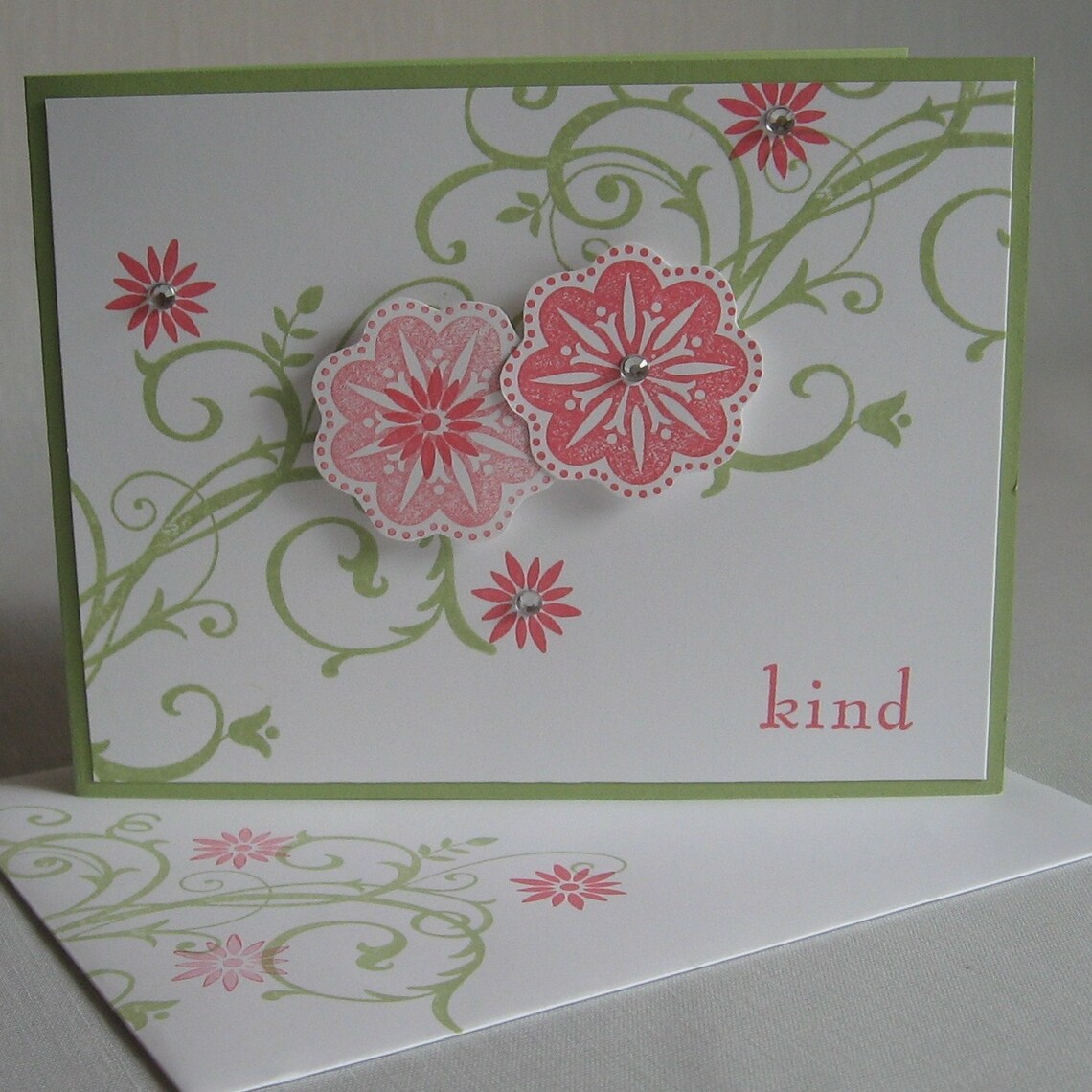 A Lovely Floral Flourish Card for a Kind Person LAST ONE - Etsy