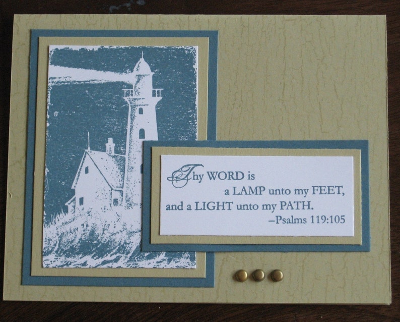 Lighthouse Scripture Card for Encouragement, Birthday, or Sympathy - Etsy