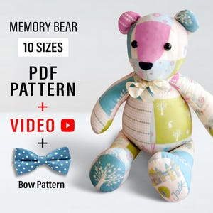 Memory Bear Pattern & Step-by-step Sewing Tutorial - Teddy Bear Sewing ...