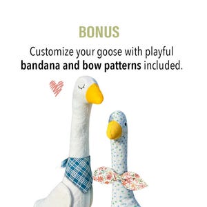 Goose Sewing Pattern + Video Tutorial, for Beginners, Goose Soft Toy ...