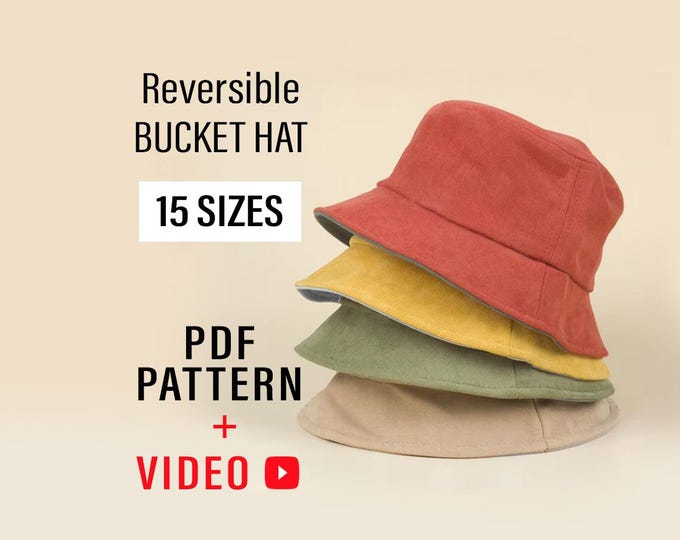 Bucket Hat Sewing Pattern, Summer Hat Sewing Pattern, Baby Hat Sewing ...