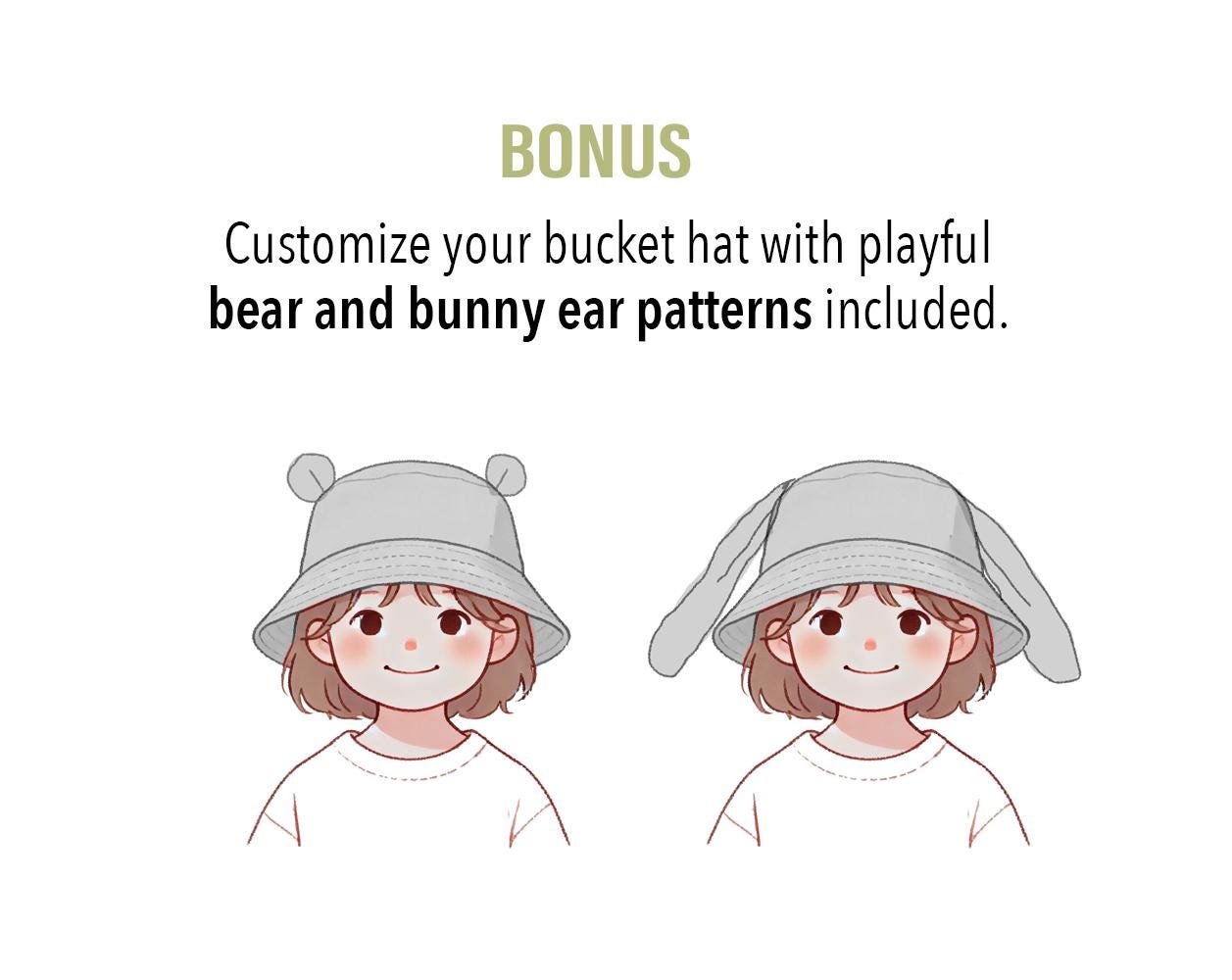 Bucket Hat Sewing Pattern, Summer Hat Sewing Pattern, Baby Hat Sewing ...
