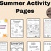 Summer Activity Sheets for Kids, Toddlers - Etsy