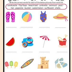 Summer Activity Sheets for Kids, Toddlers - Etsy