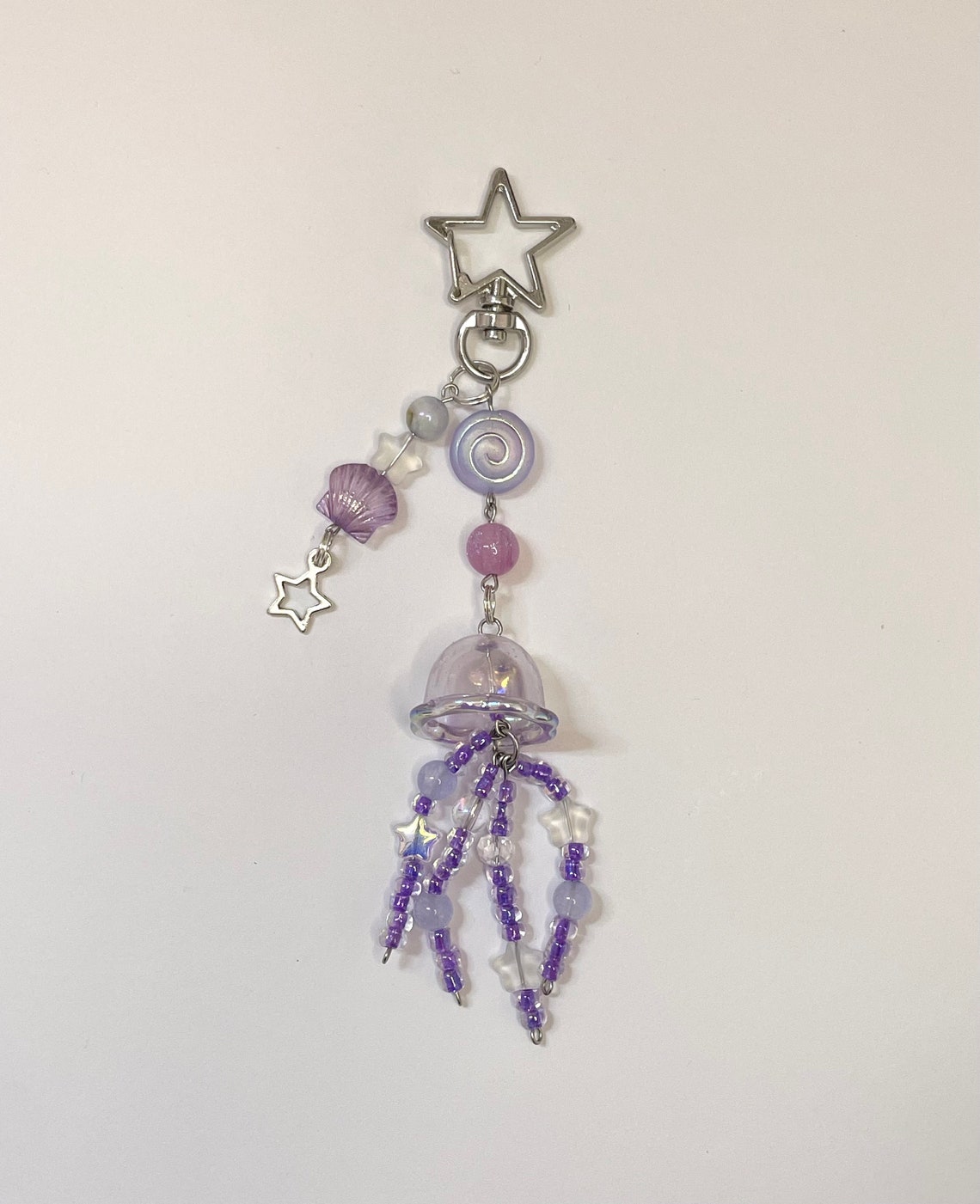 Jellyfish Keychains, Handmade Keychain Ocean Accessories, Handmade ...