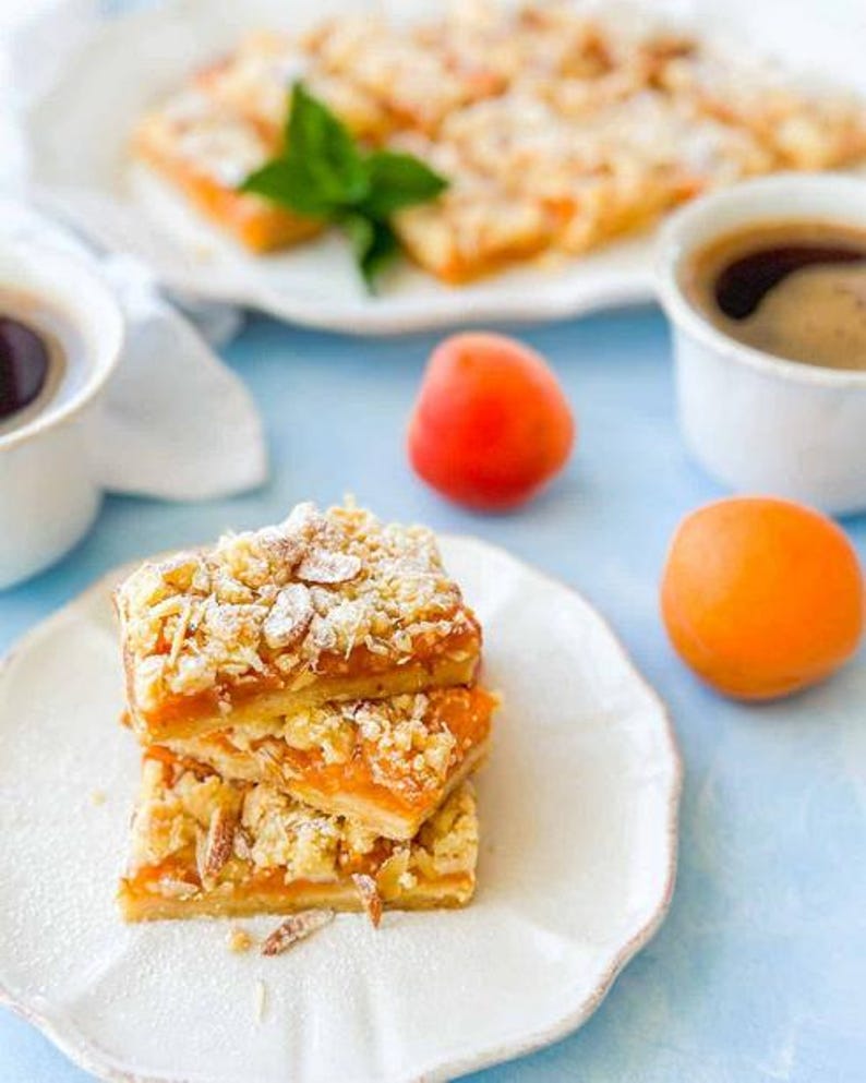 Apricot Shortbread Bars Recipe (digital Download) - Etsy