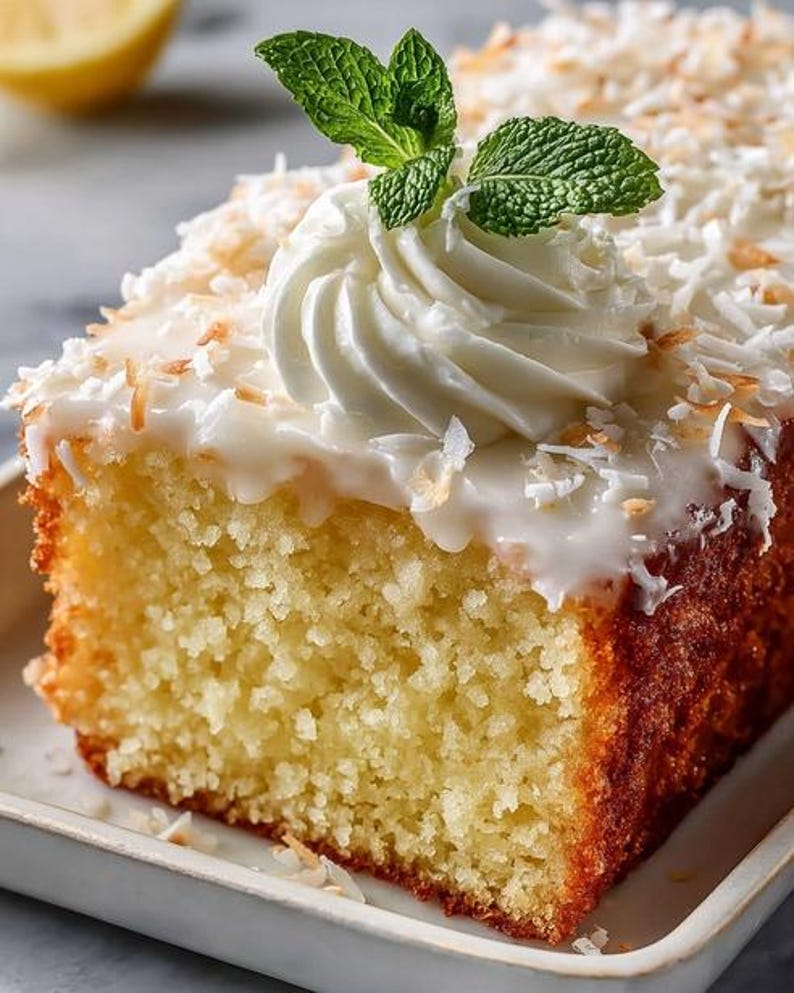 Easy Coconut Loaf Cake Recipe (digital Download) - Etsy