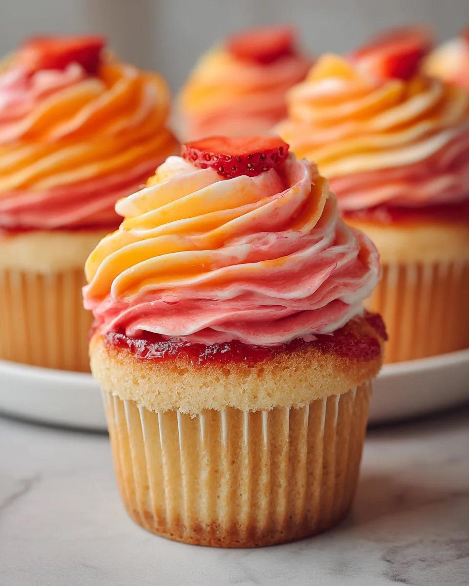 Mango Strawberry Sunset Cupcakes Recipe (digital Download) - Etsy