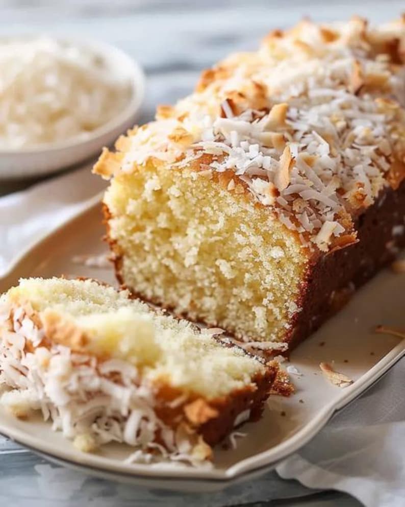 Easy Coconut Loaf Cake Recipe (digital Download) - Etsy