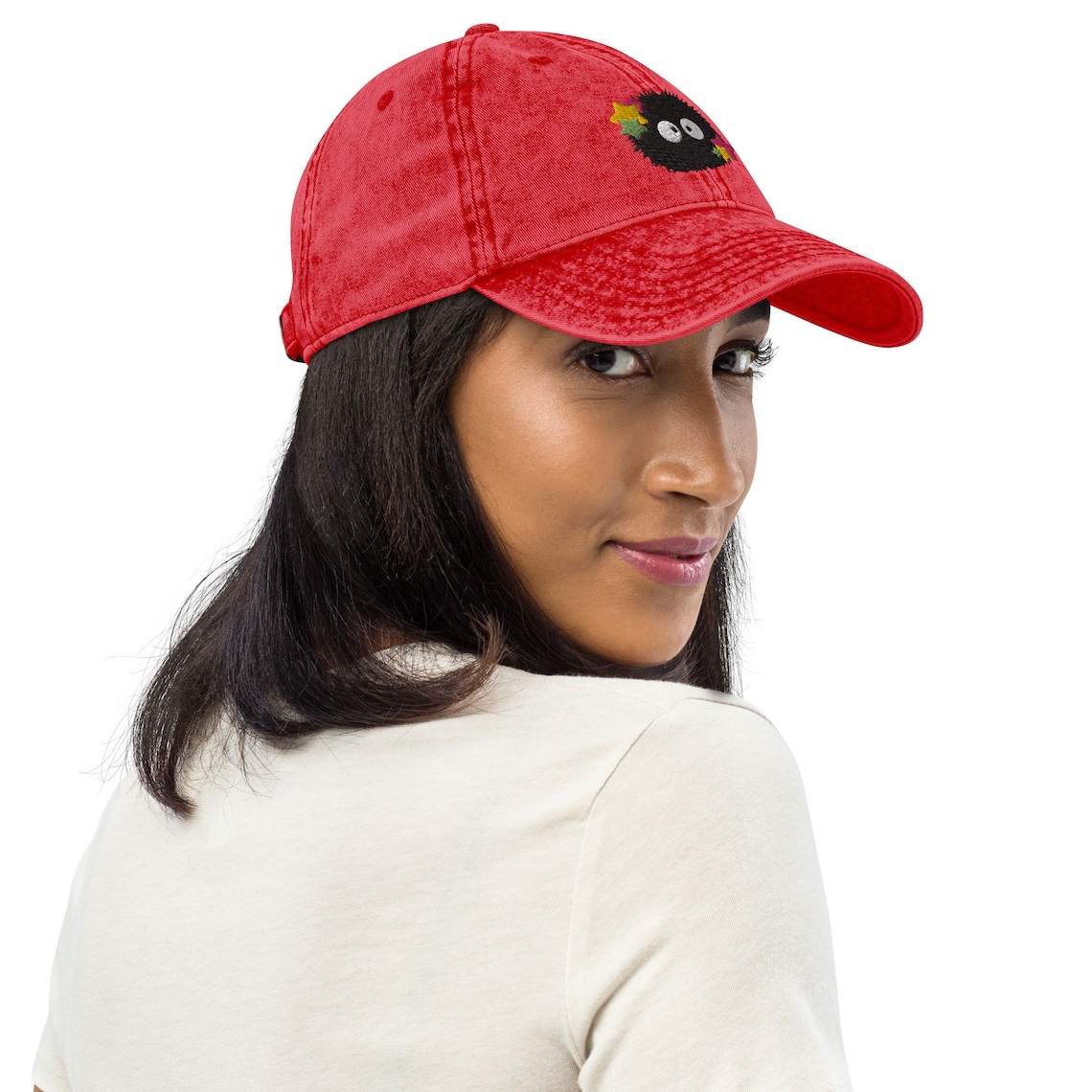 Embroidered Spirited Away Soot Sprite Cap Vintage - Etsy