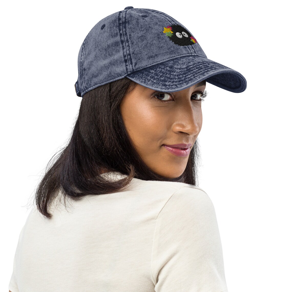 Embroidered Spirited Away Soot Sprite Cap Vintage - Etsy