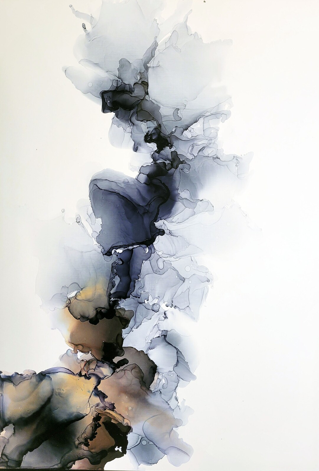 Original Ink - 12.6x18.1" (32x46 Cm) Yupo Paper -abstract Alcohol Ink ...