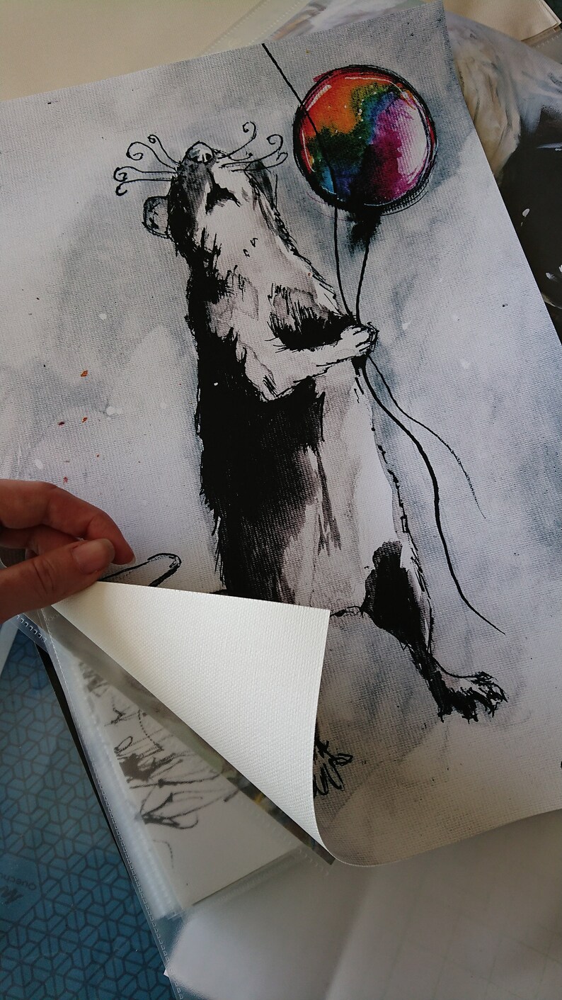 Print Rat Art 8x12 16x12 A4 A3 Select Size Canvas or - Etsy