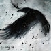 Raven Art 8x11 in Ink Painting on Canvas A4 21x30cm - Etsy