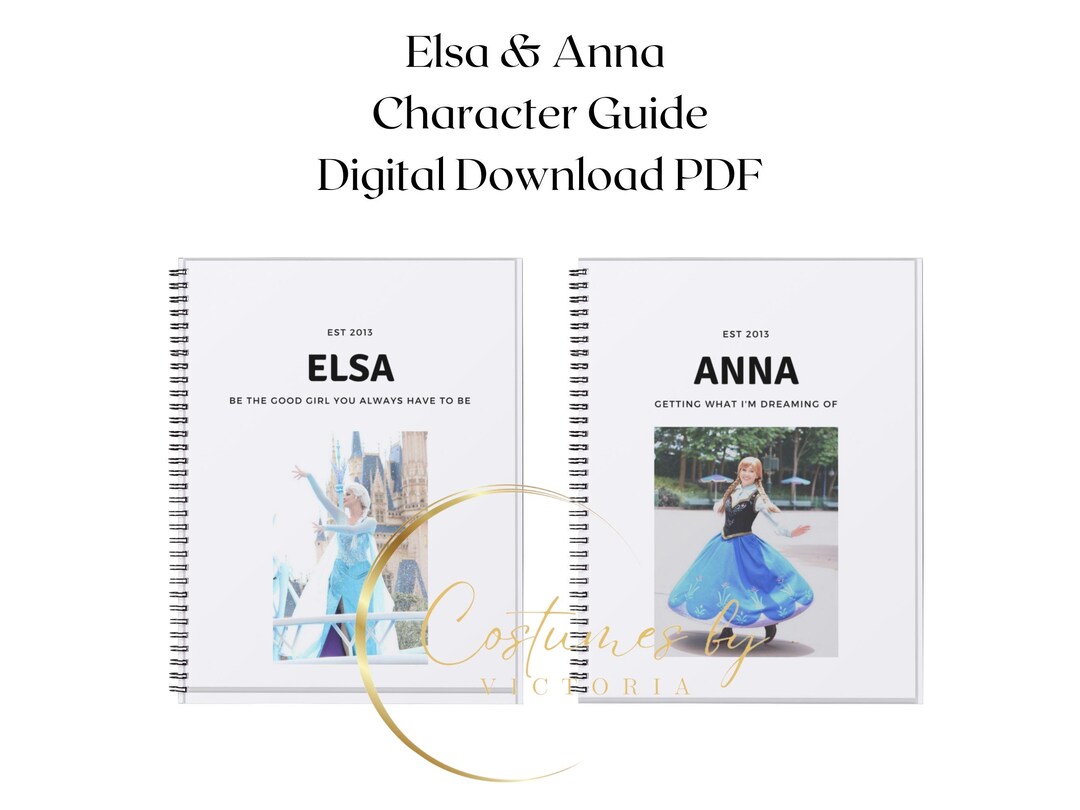 Frozen Character Guides PDF Download for Childrens Party Business, Princesses Elsa & Anna ...