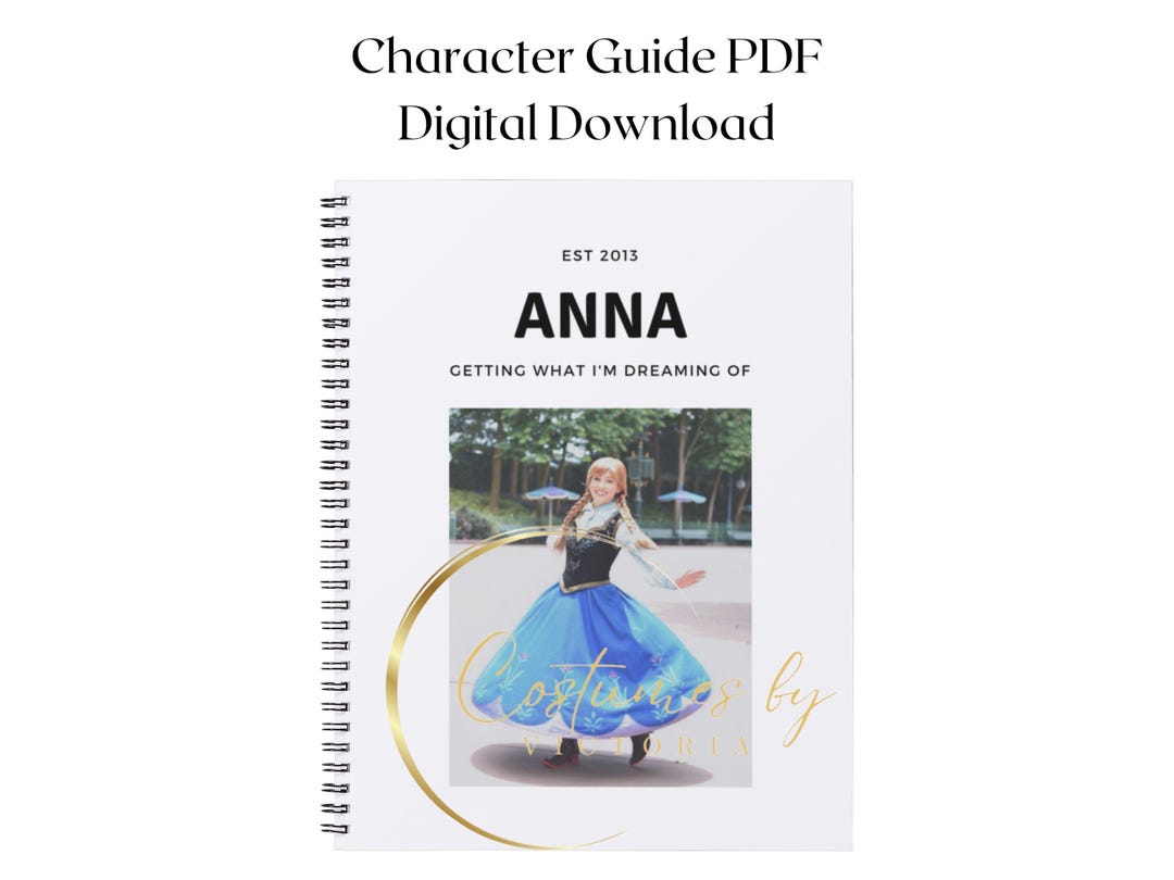 Princess Anna Character Guide PDF Download for Childrens Party Business ...