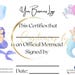 Printable Mermaid Certificate for Childrens Birthday Parties, Under the ...