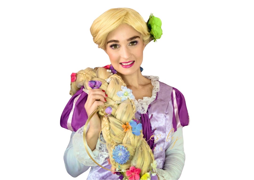Complete Adult Princess Rapunzel Costume With Wig, Entire Tower ...