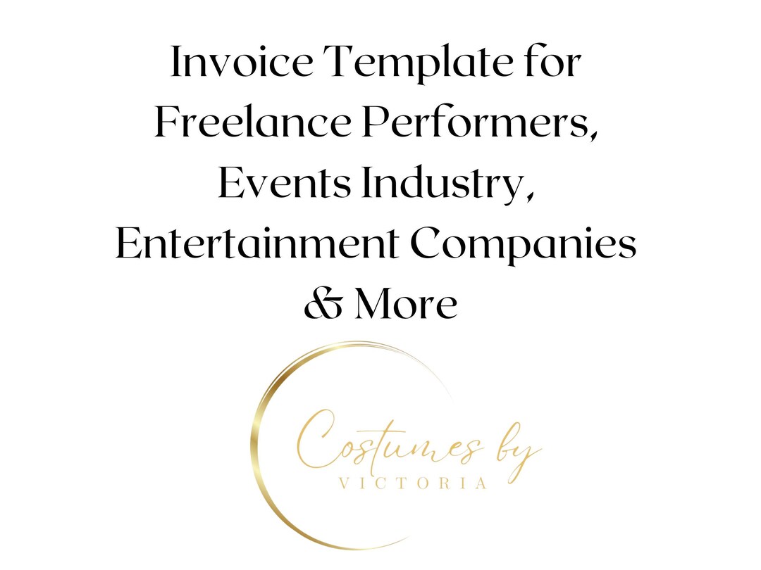 Invoice Template Digital Download for Events & Entertainment Business ...