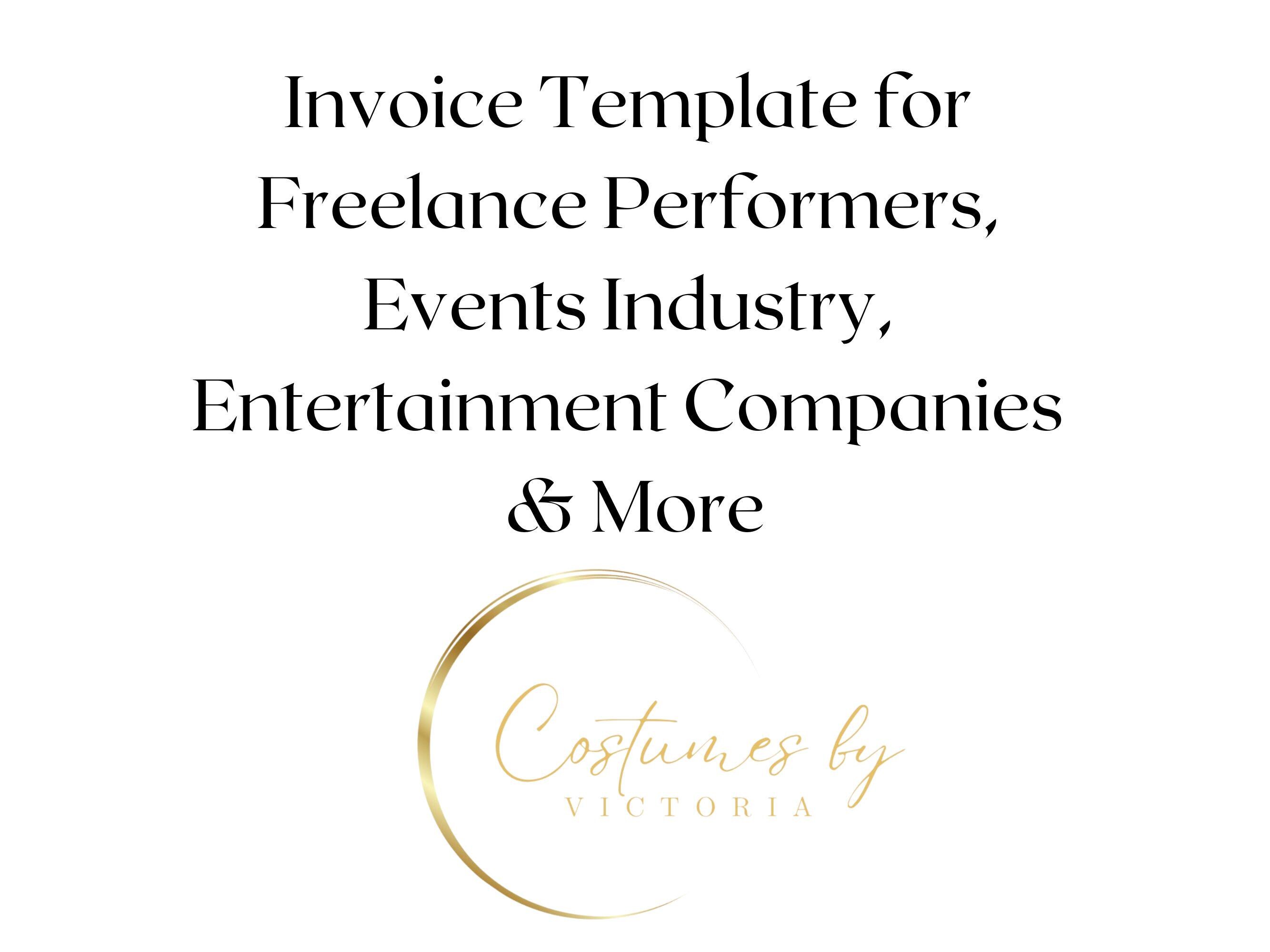 Invoice Template Digital Download for Events & Entertainment Business ...