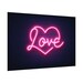 Neon Glow Love Wall Art Home Decor Digital Art Poster Design Sign Pink ...