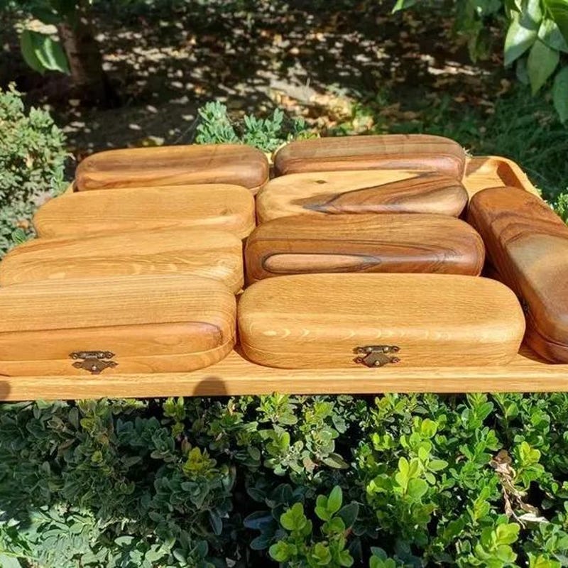 Wood Glasses Case - Etsy