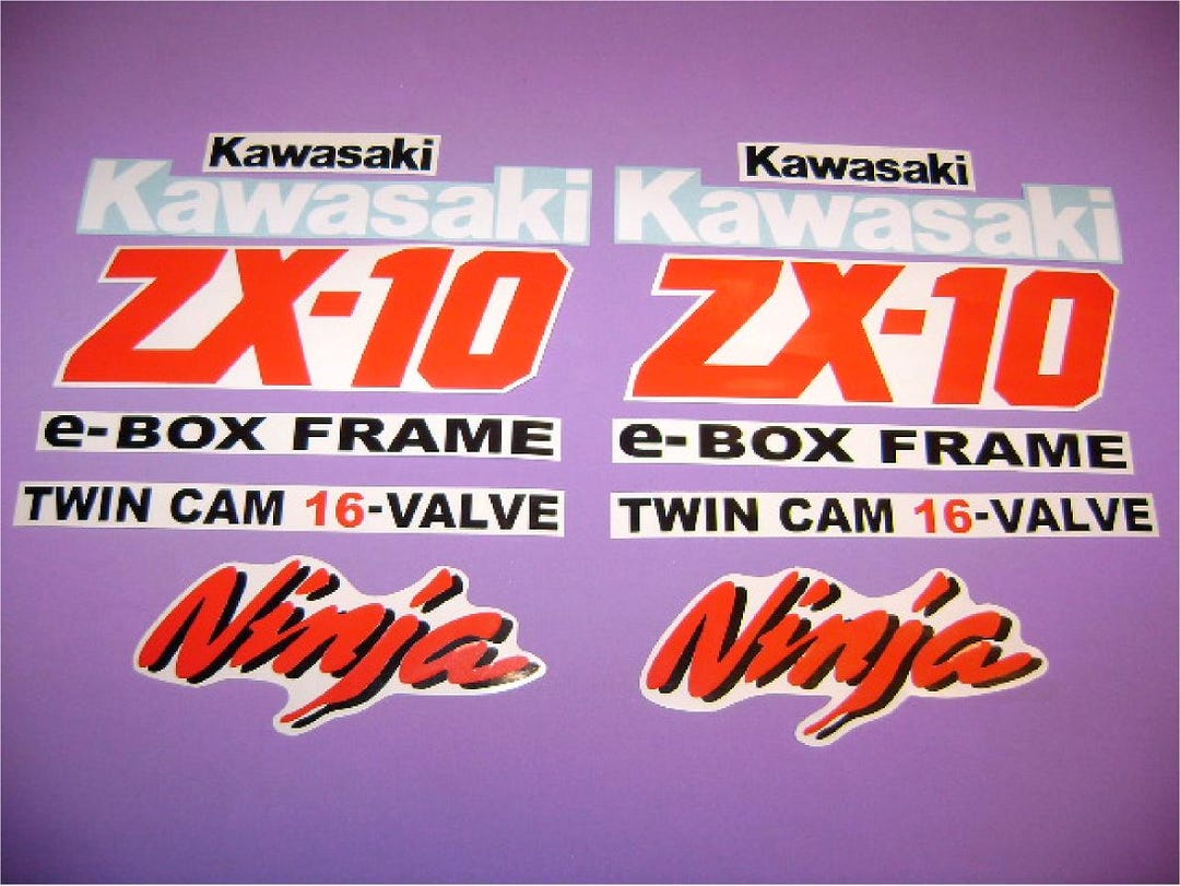 ZX10 1988 Decals Stickers Vintage Kit Kawasaki ZX10 Decals Stickers - Etsy