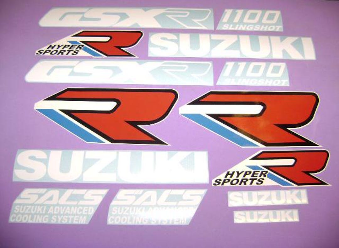 GSX-R 1100 1989 Vintage Suzuki Decals Stickers Kit - Etsy