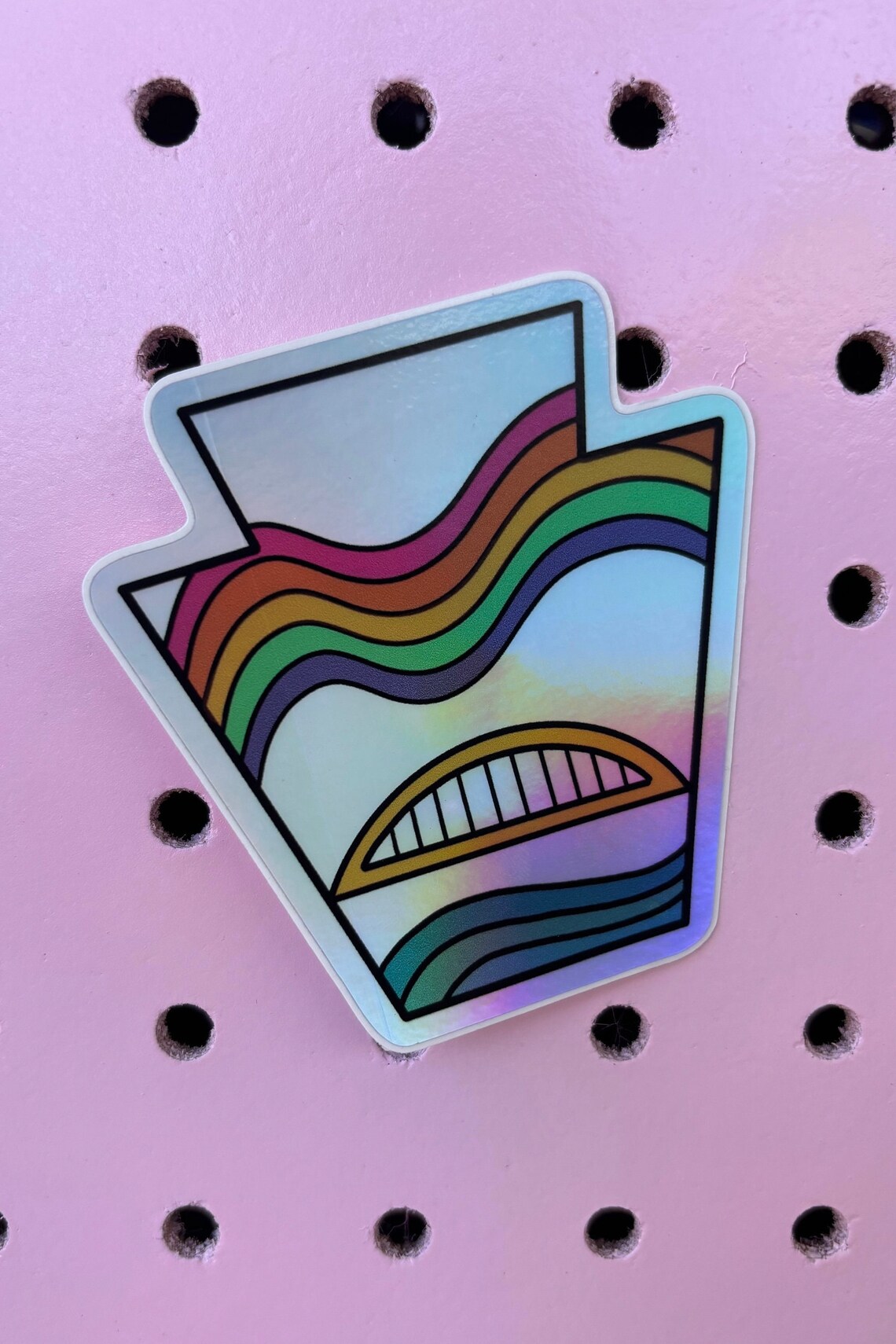 Keystone Holographic Rainbow Bridge Sticker - Etsy