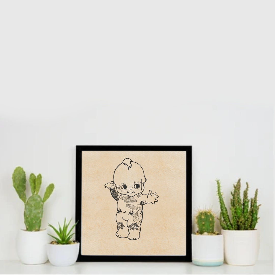 Tattooed Kewpie Print - Etsy