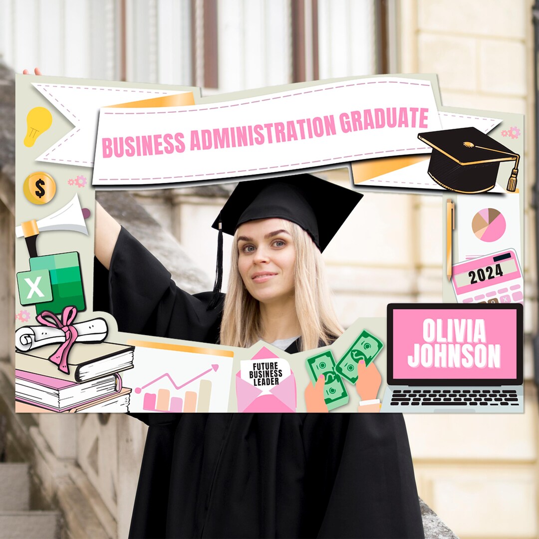 Graduation Selfie Sign Digital Downloadable for Business Administration ...