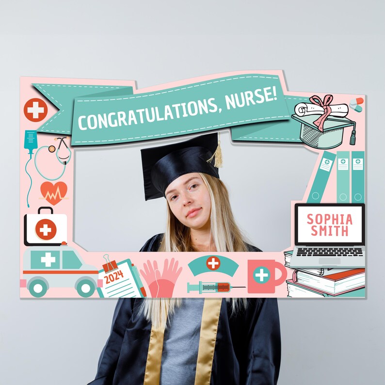 Graduation Selfie Sign Digital Downloadable for Nurse Party Photos ...