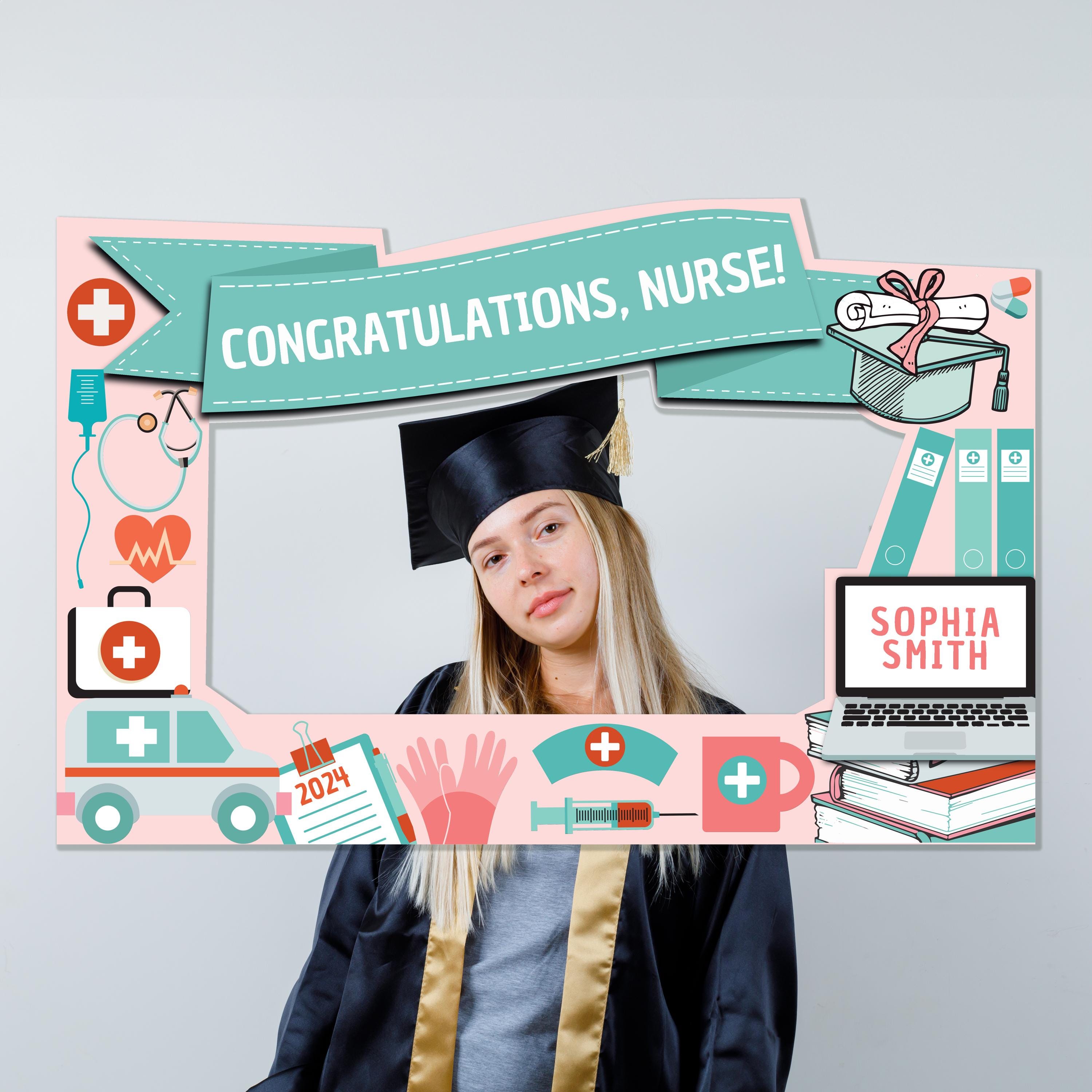 Graduation Selfie Sign Digital Downloadable for Nurse Party Photos ...