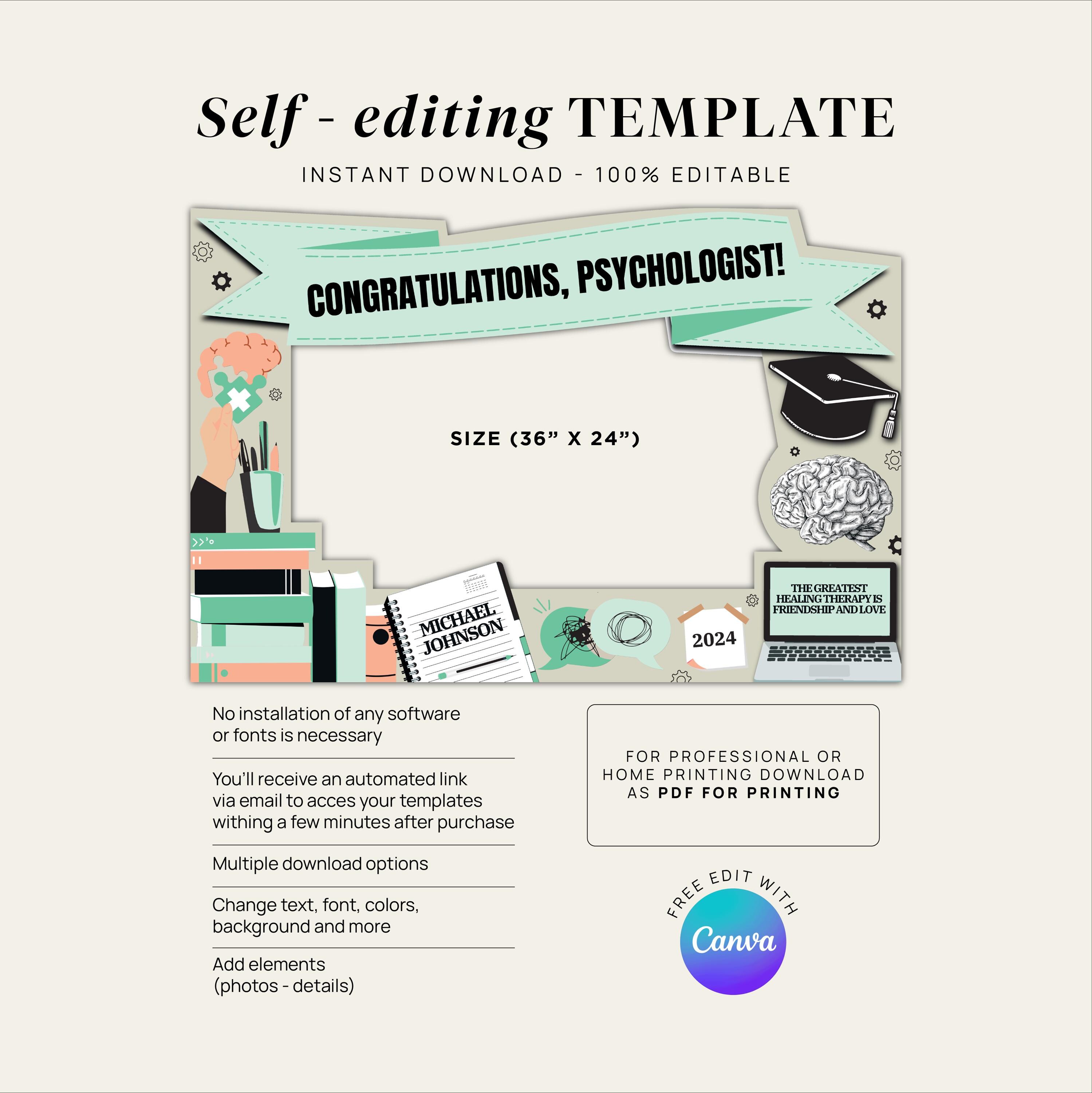 Graduation Photo Prop Frame Printable, Grad Photo Frame, Graduation ...