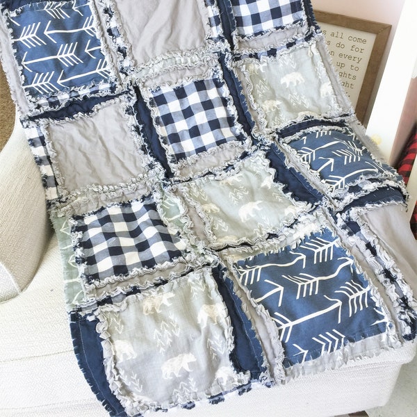 Crib Rag Quilt - Etsy