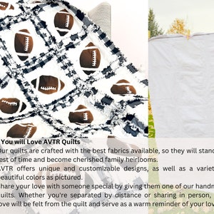 Football Baby Quilt, Baby Boy Rag Quilt, Sports Theme Rag Quilt, Baby ...