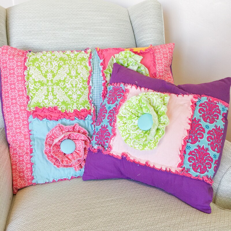 Rag Quilt Pillow - Etsy