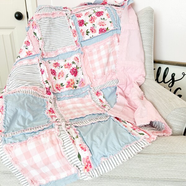 Pink Rag Quilt - Etsy