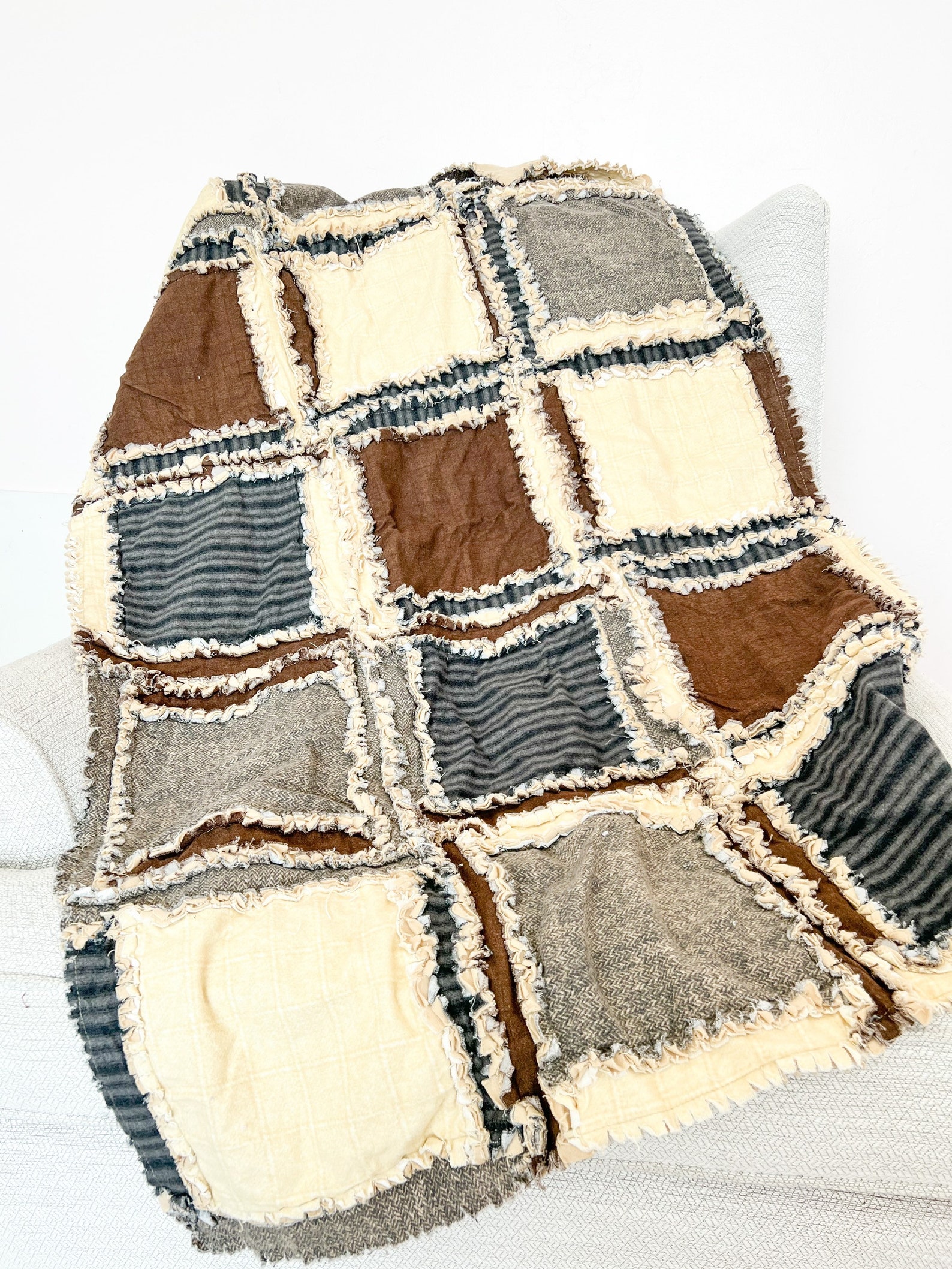 Baby Boy Rag Quilt Baby Rag Quilt Boys Bedding Plaid Baby - Etsy