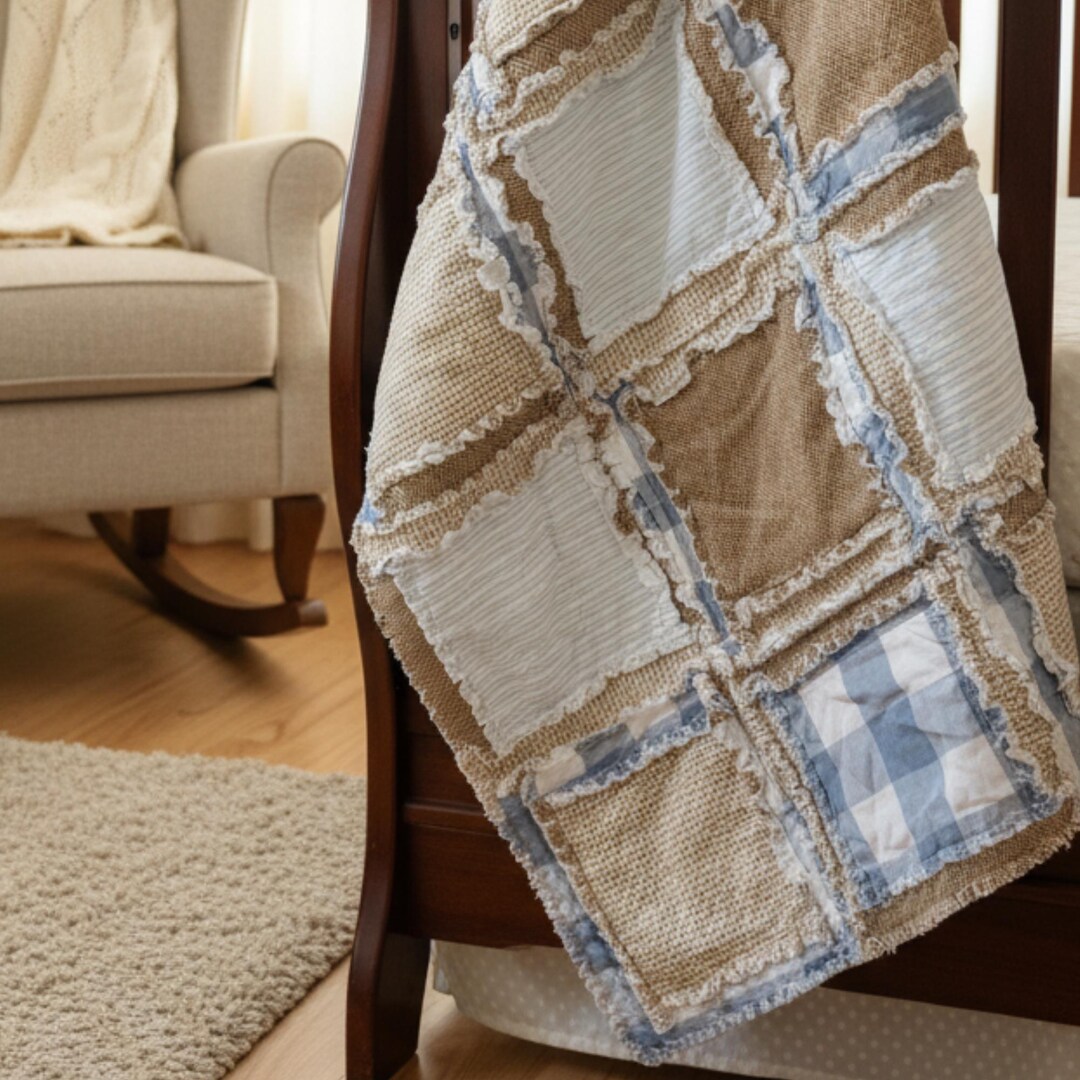 Country Plaid Crib Quilt | Handmade Heirloom Baby Gift | Soft Flannel ...