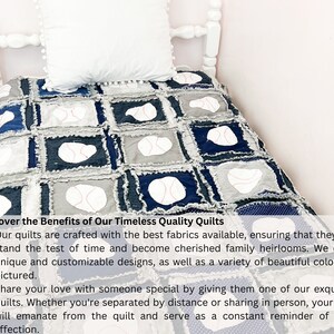 Baseball Nursery Baby Boy Rag Quilt and Softball Blanket, Sports Theme ...