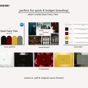 Deluxe Color Palette Brand Palette Editable in Canva Hex Codes Dark ...