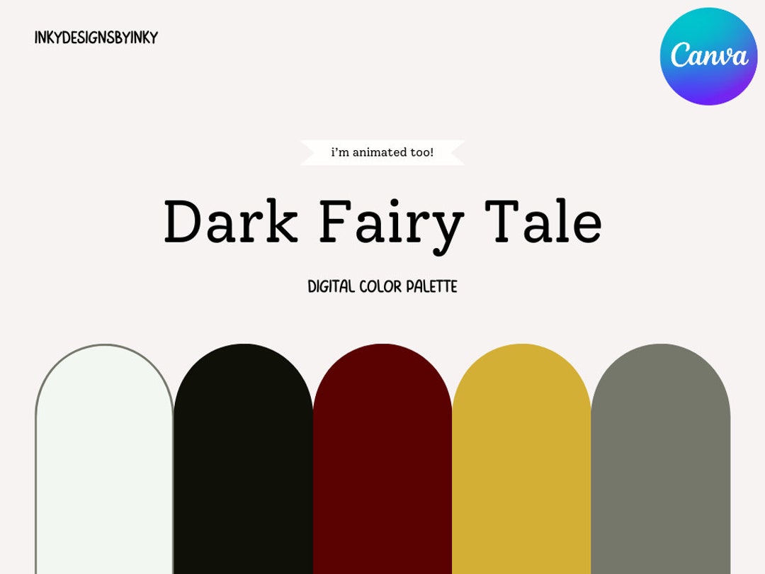 Deluxe Color Palette Brand Palette Editable in Canva Hex Codes Dark ...